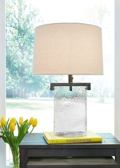 Fentonley - Glass Table Lamp , Clear/Antique